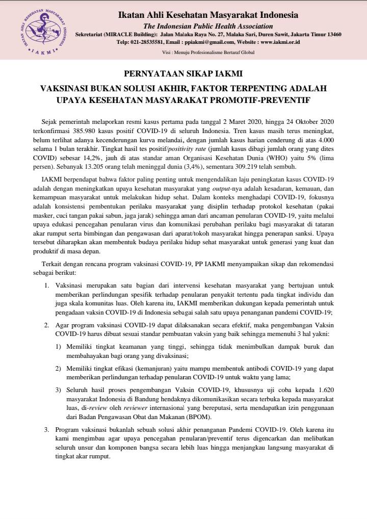 IAKMI - Ikatan Kesehatan Masyarakat Indonesia
